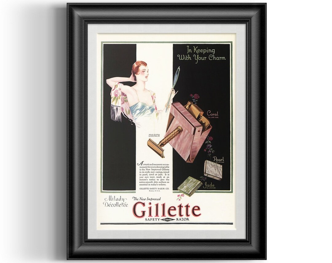 The New Improved Gillette Milady Decolletee Razor Advert Print ...