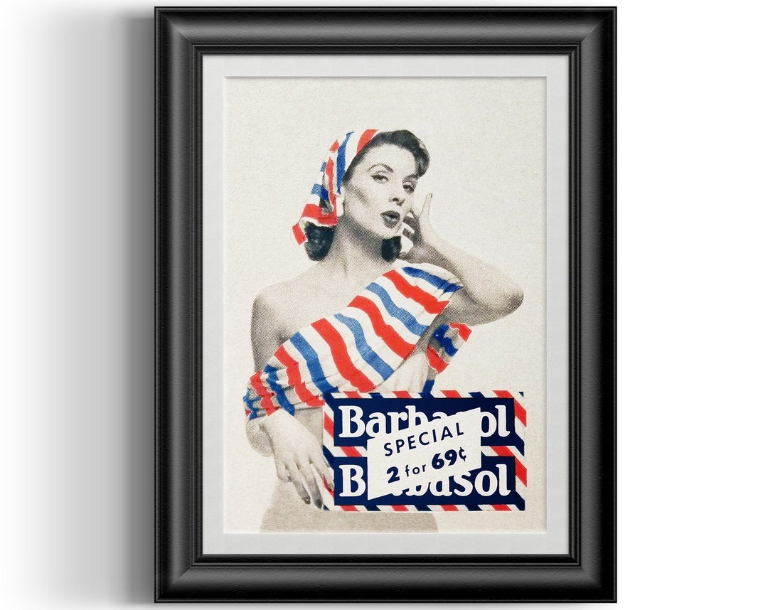 Barbasol Shaving Cream Newspaper Ad Poster Print, Professionally ...