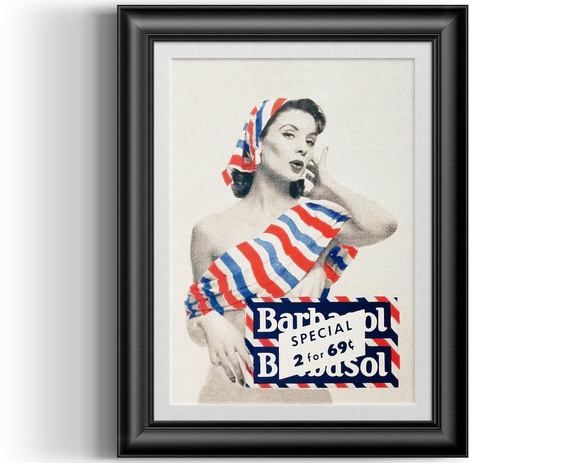 Barbasol Shaving Cream Newspaper Ad Poster Print, Professionally ...