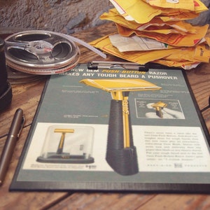 Vintage Gem Push-button Single Edge Safety Razor Advert Print ...