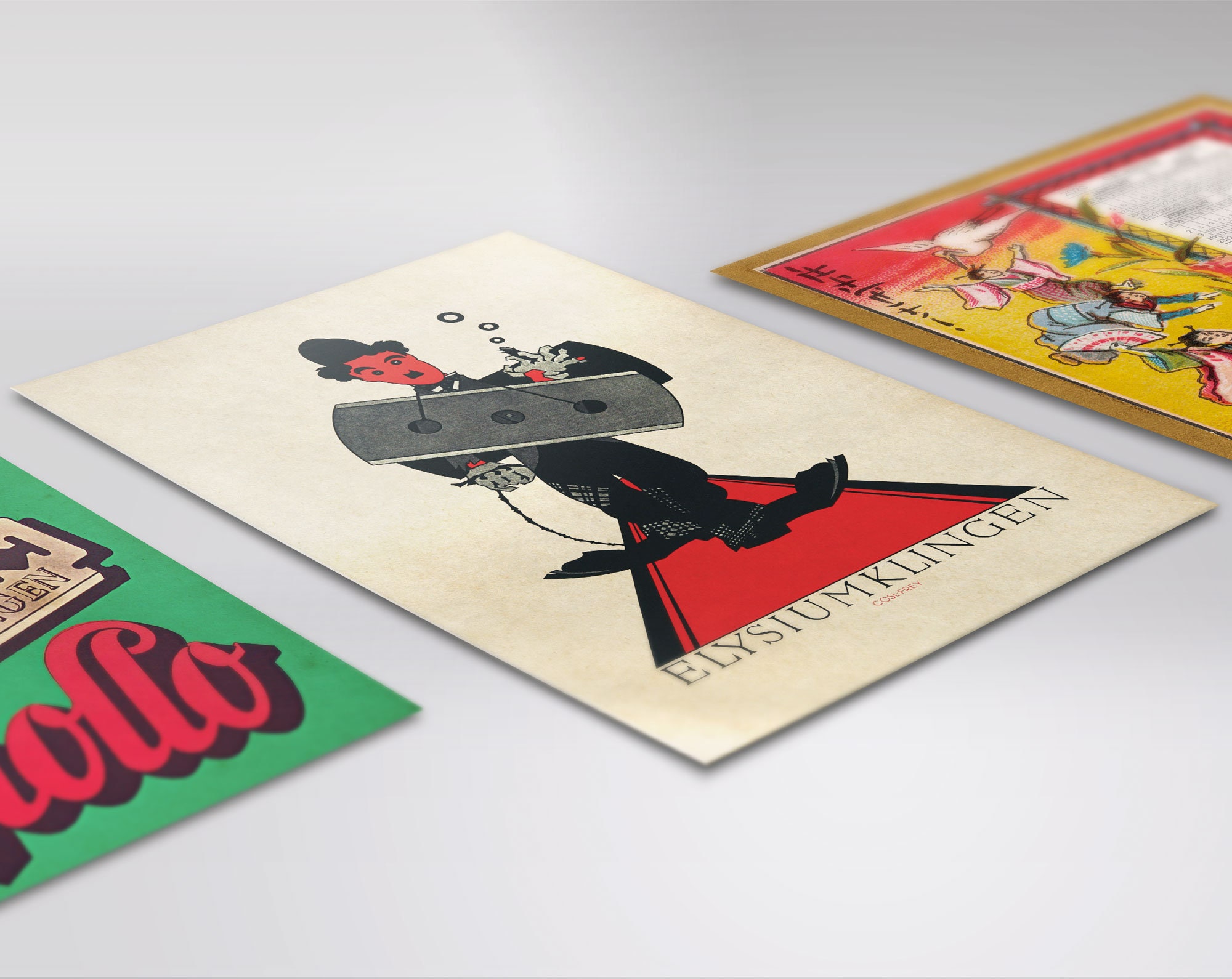 Art Deco Charlie Chaplin and Razor Blade Poster Print - Etsy