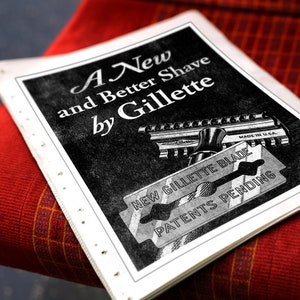 Gillette "new" Long Comb Razor and Blade Poster Print, Remastered and ...