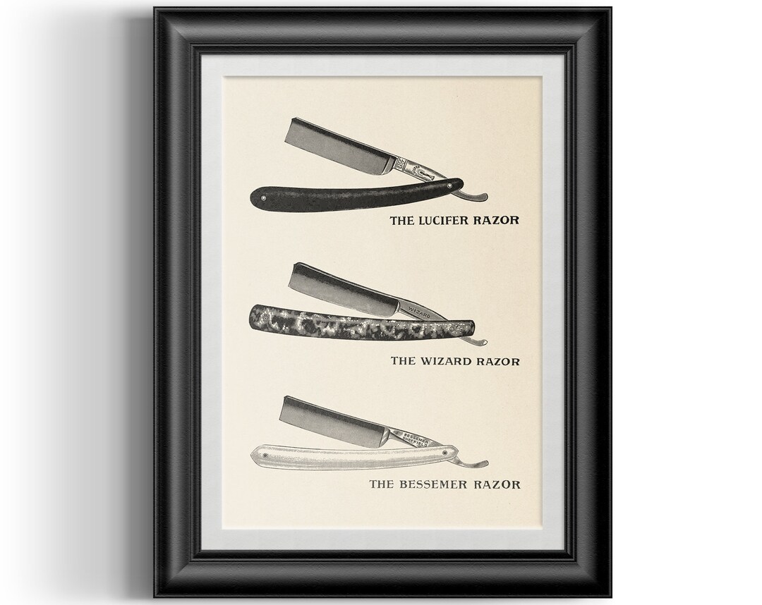 Straight Razors Illustration #1 From 1900's Barber's Catalogue, Vintage ...
