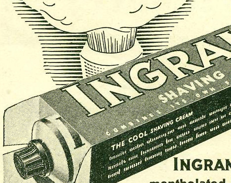 Ingram Shaving Cream Advert Poster Print Remastered Barber - Etsy UK