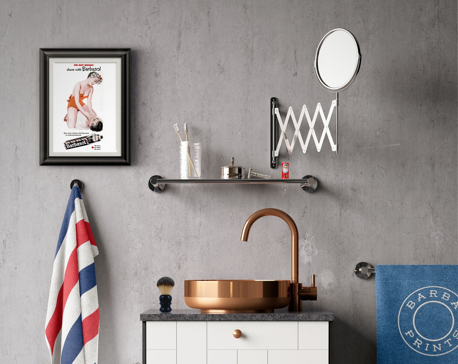 Barbasol Shaving Cream Advert Poster Print Professionally - Etsy