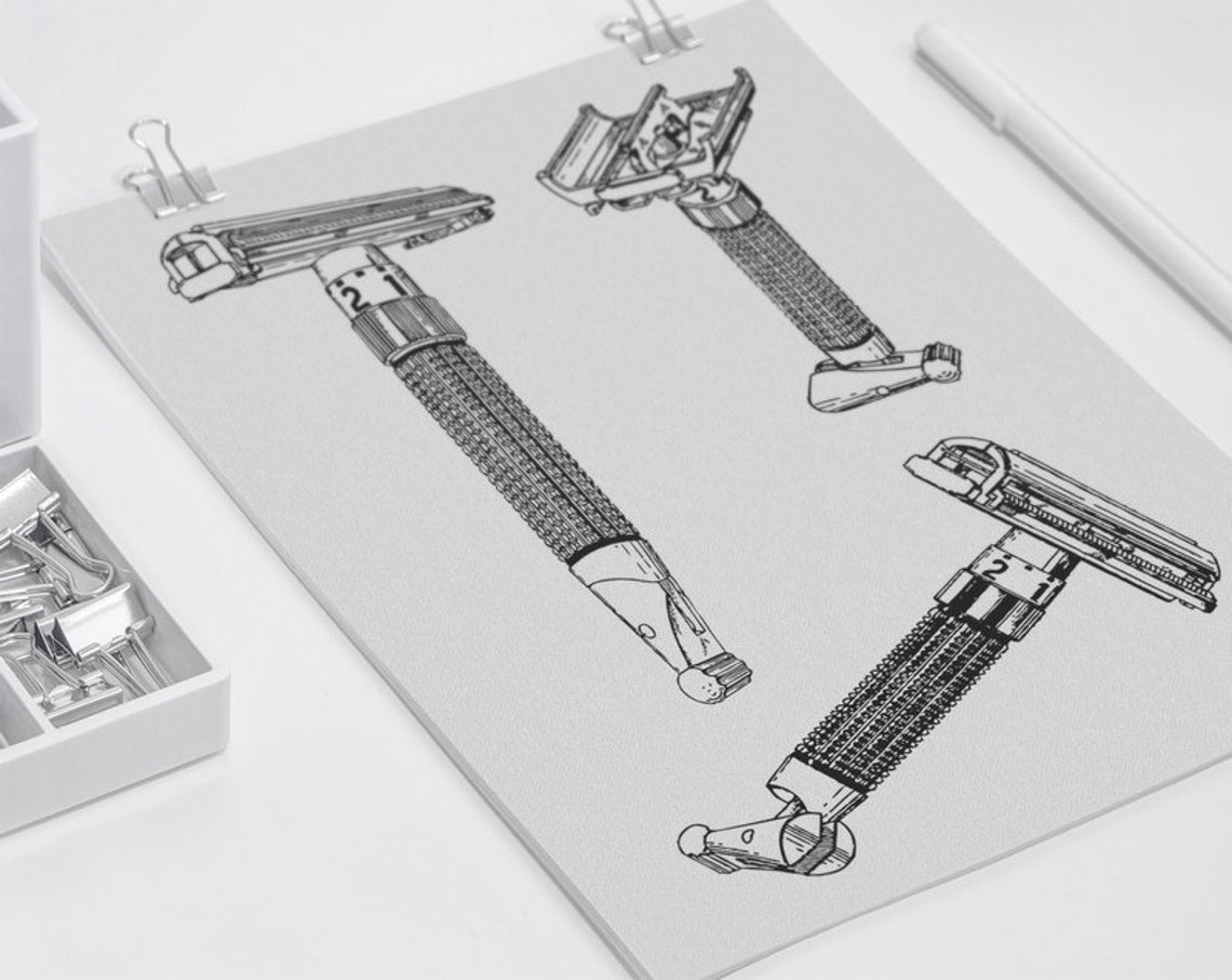Gillette Toggle Quick Release Adjustable Razor Patent Print - Etsy