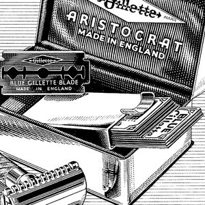 Vintage Gillette Aristocrat Newspaper Advert Reproduction, Perfect Dads ...