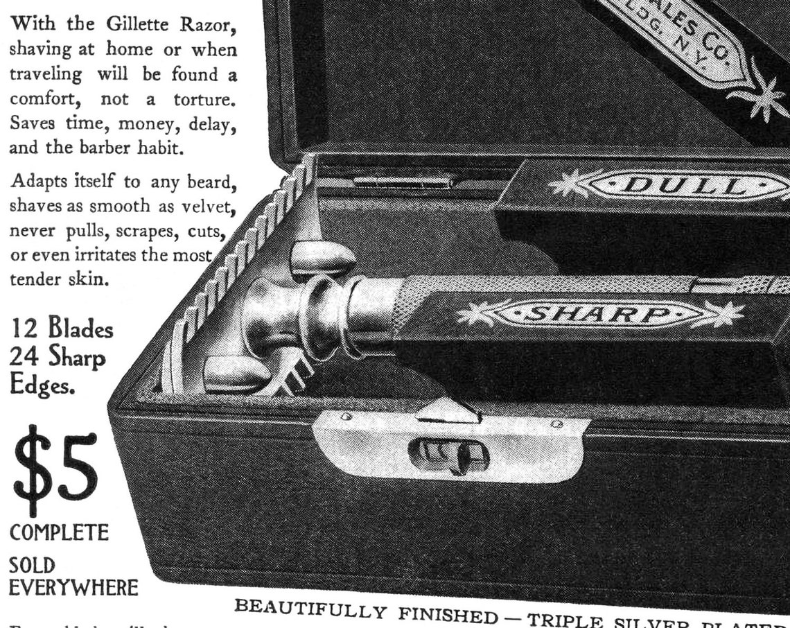 Vintage Gillette Double Ring Safety Razor Magazine Advert | Etsy