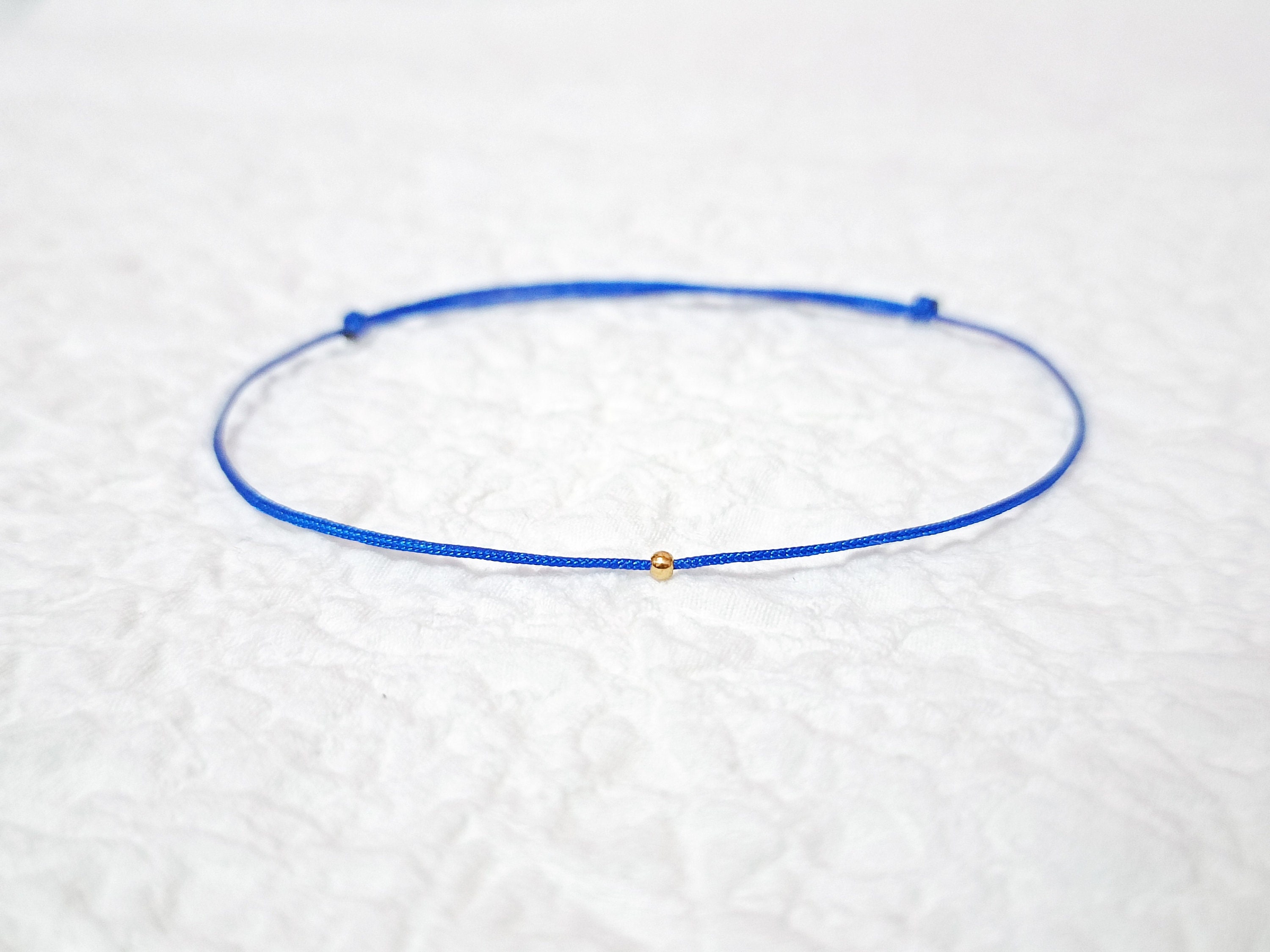 GENUINE 24K SOLID GOLD Red String Bracelet Pure Yellow Gold Amulet ...
