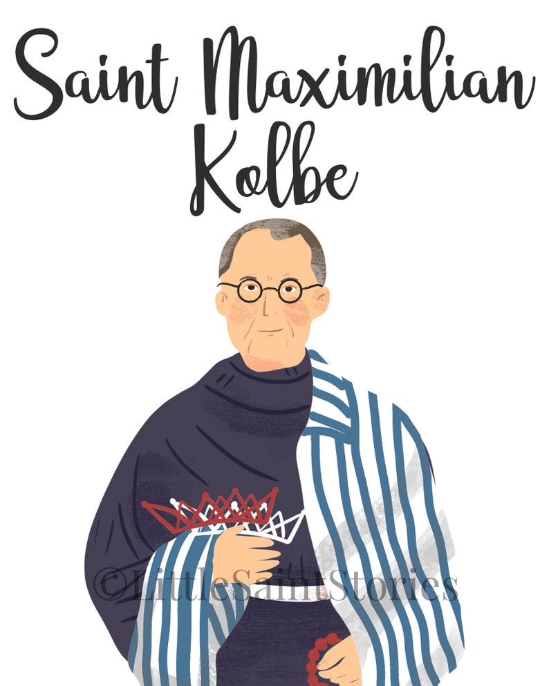 DIGITAL DOWNLOAD | St. Maximilian Kolbe Print | Catholic Print | Saint ...