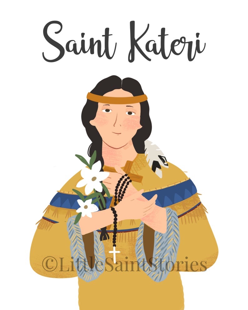 DIGITAL DOWNLOAD | St. Kateri Print | Catholic Print | Saint | Kateri ...