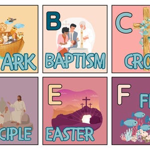 ABC Bible Alphabet Flashcards| Printable Kids Bible Activity ...
