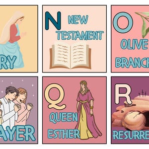 ABC Bible Alphabet Flashcards| Printable Kids Bible Activity ...