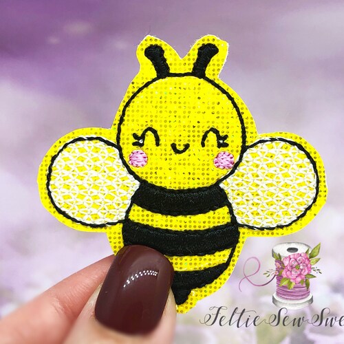 Set of 4 Bumblebee Felties Girly Girl Bees Bee Feltie Felt | Etsy