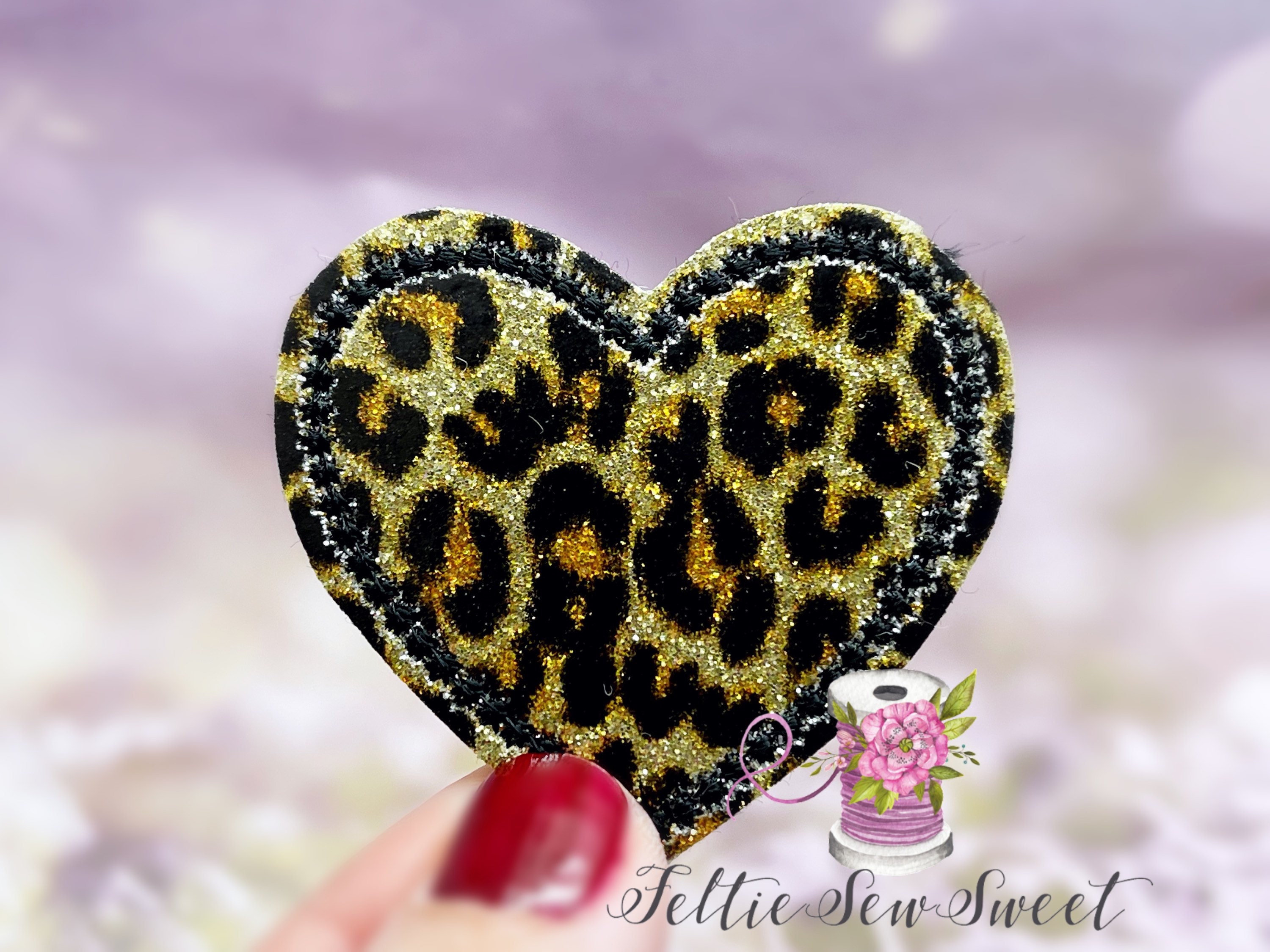 Cheetah Print Heart Felties, Cheetah Heart Felties, Set of 3 - Etsy