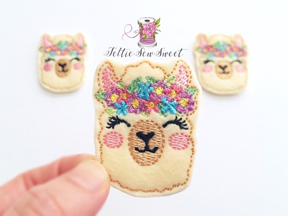 Llama Felties Animal Felties Bow Centerpiece Bow Felties | Etsy