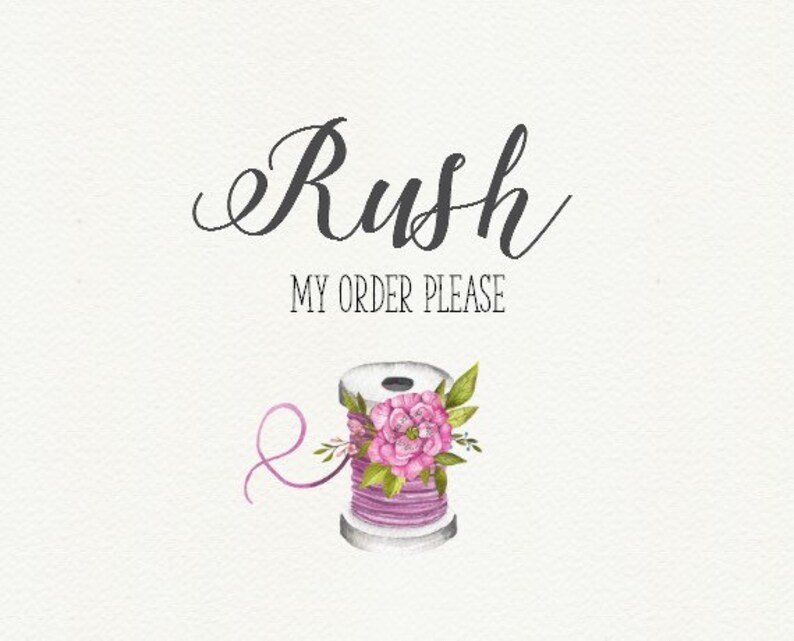 This Listing is for Rush Orders Only - Etsy