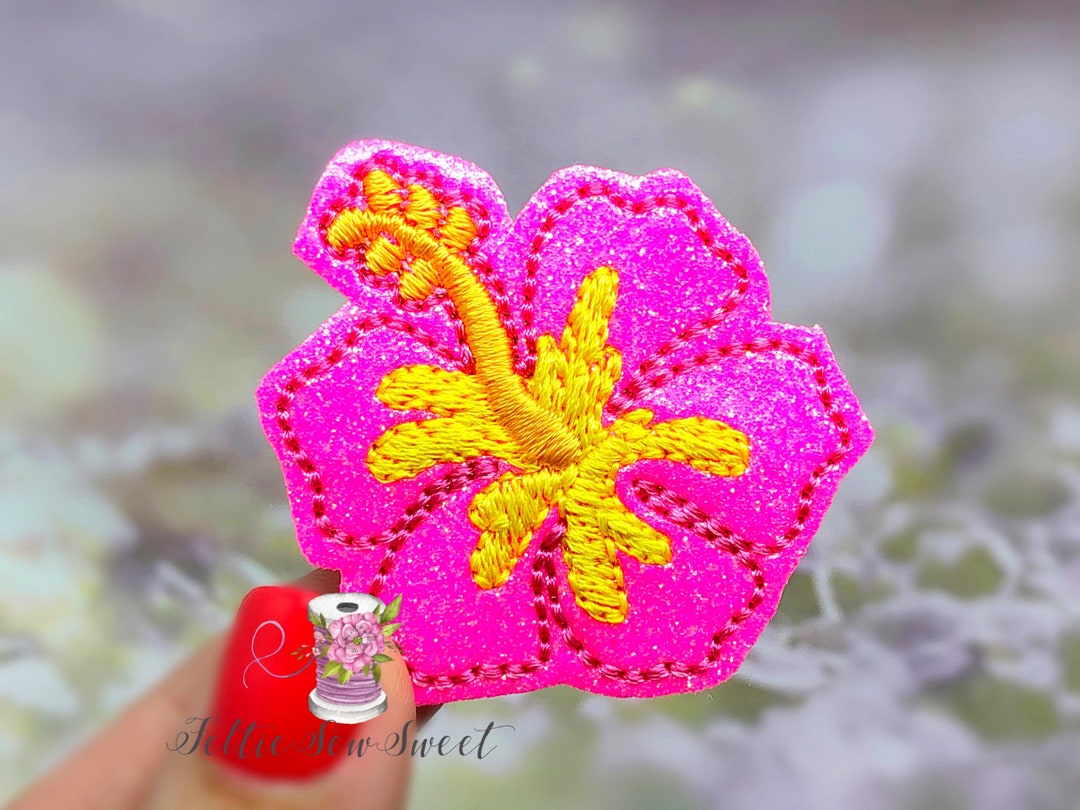 Pink Hibiscus Flower Felties, Flower Felties, 3 Pcs - Etsy