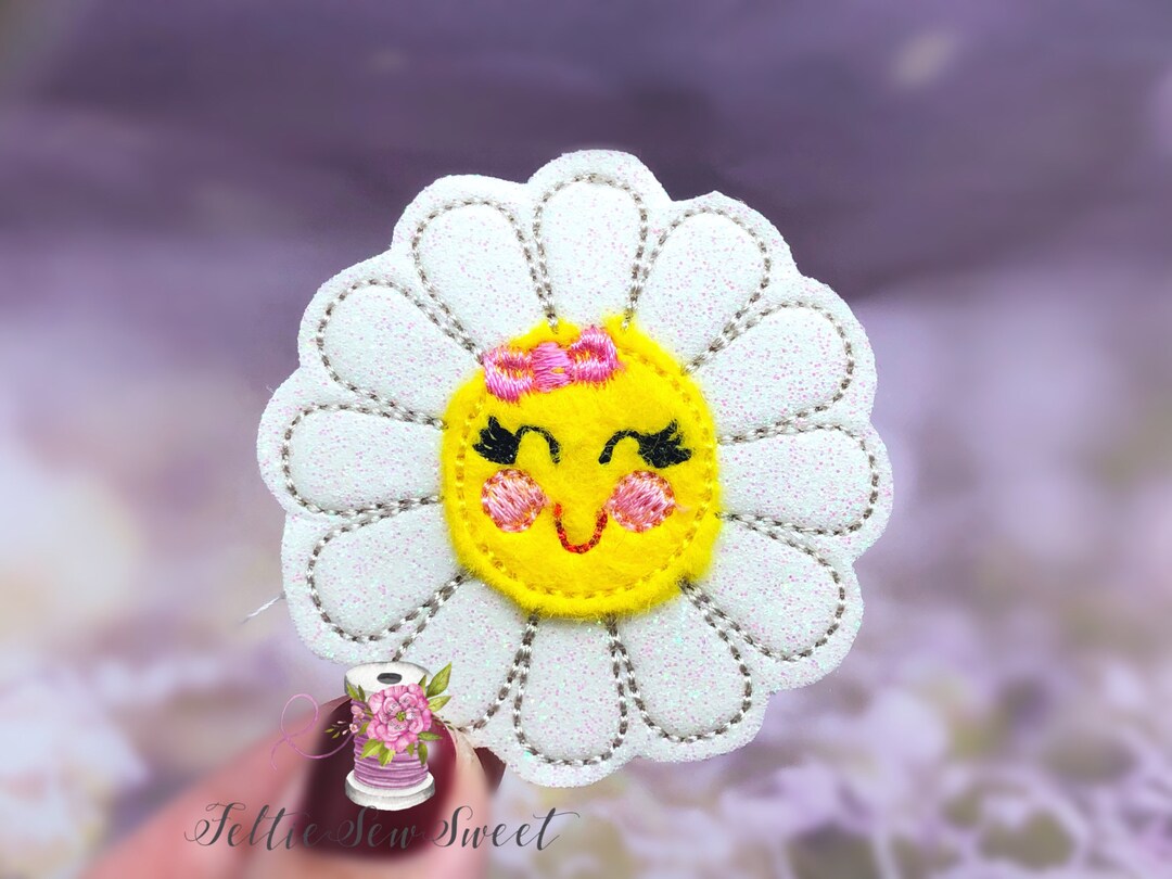 Smiling Daisy Felties, Daisy Felties, Flower Felties, Set of 3 - Etsy