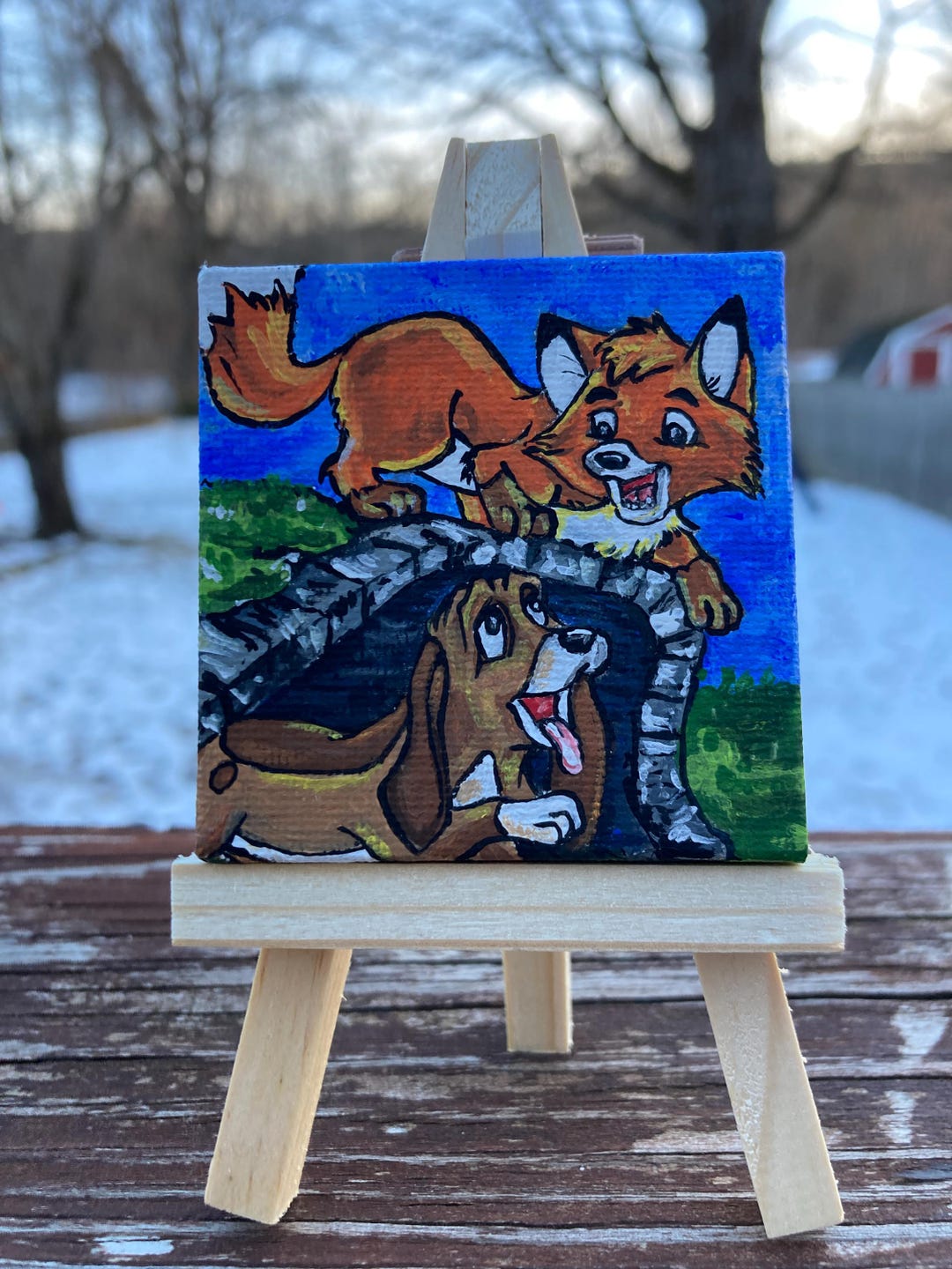 Fox and the Hound/ Copper and Todd/ Best Friends Forever/ Mini Canvas ...