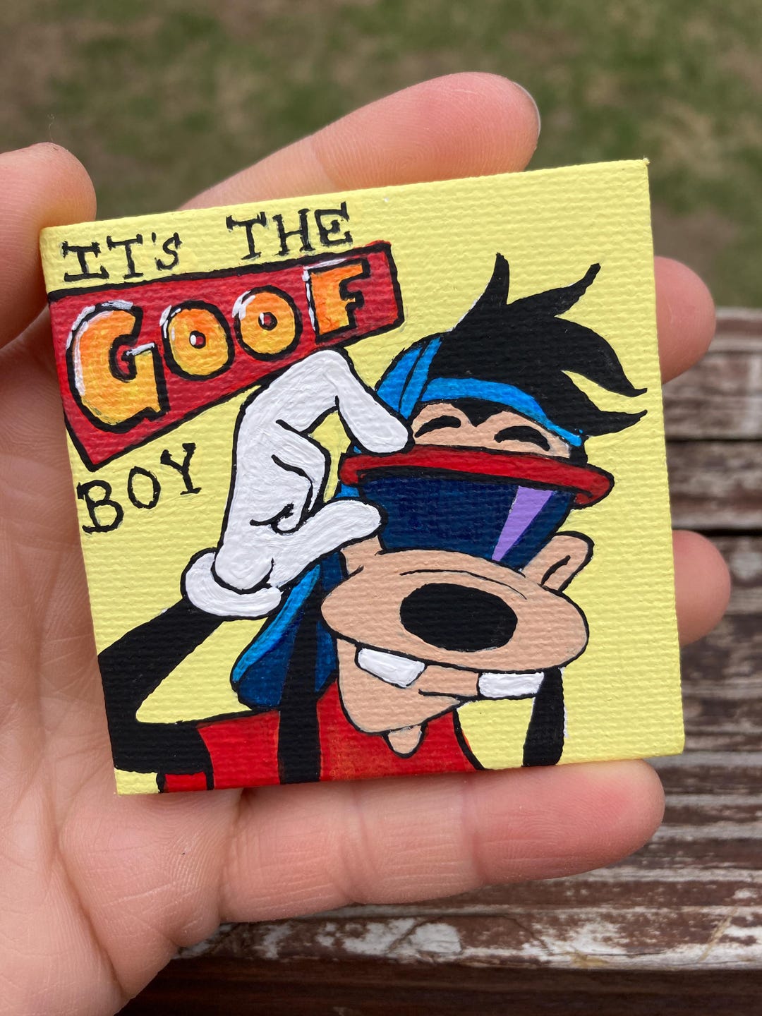 Max From Goofy Movie Fan Art: Mini Canvas With Easel - Etsy