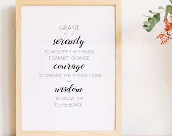 Serenity Prayer Calligraphy - Etsy