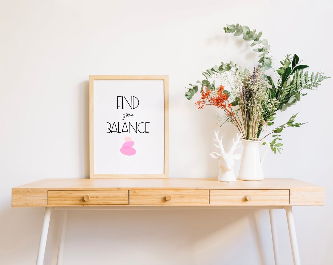 Find Your Balance || Printable Art, Download, Inspiration, Yoga, Beauty ...