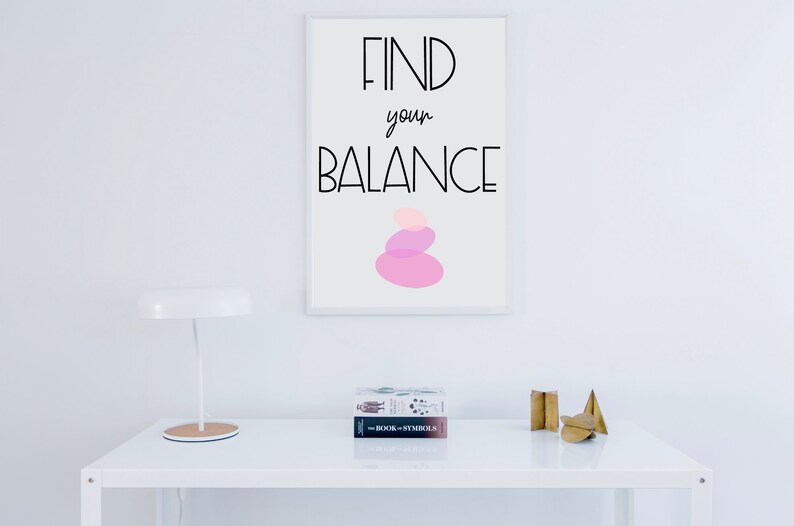 Find Your Balance Printable Art Download Inspiration - Etsy