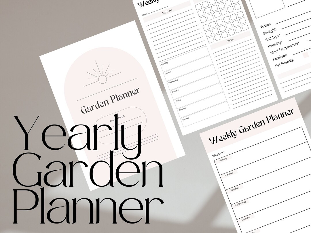 Complete Yearly Garden Planner Printable - Garden Tasks, Homestead ...