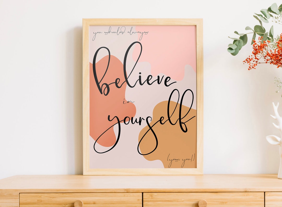 Believe in Yourself (pinks) || Printable Art, Download, Meditation ...