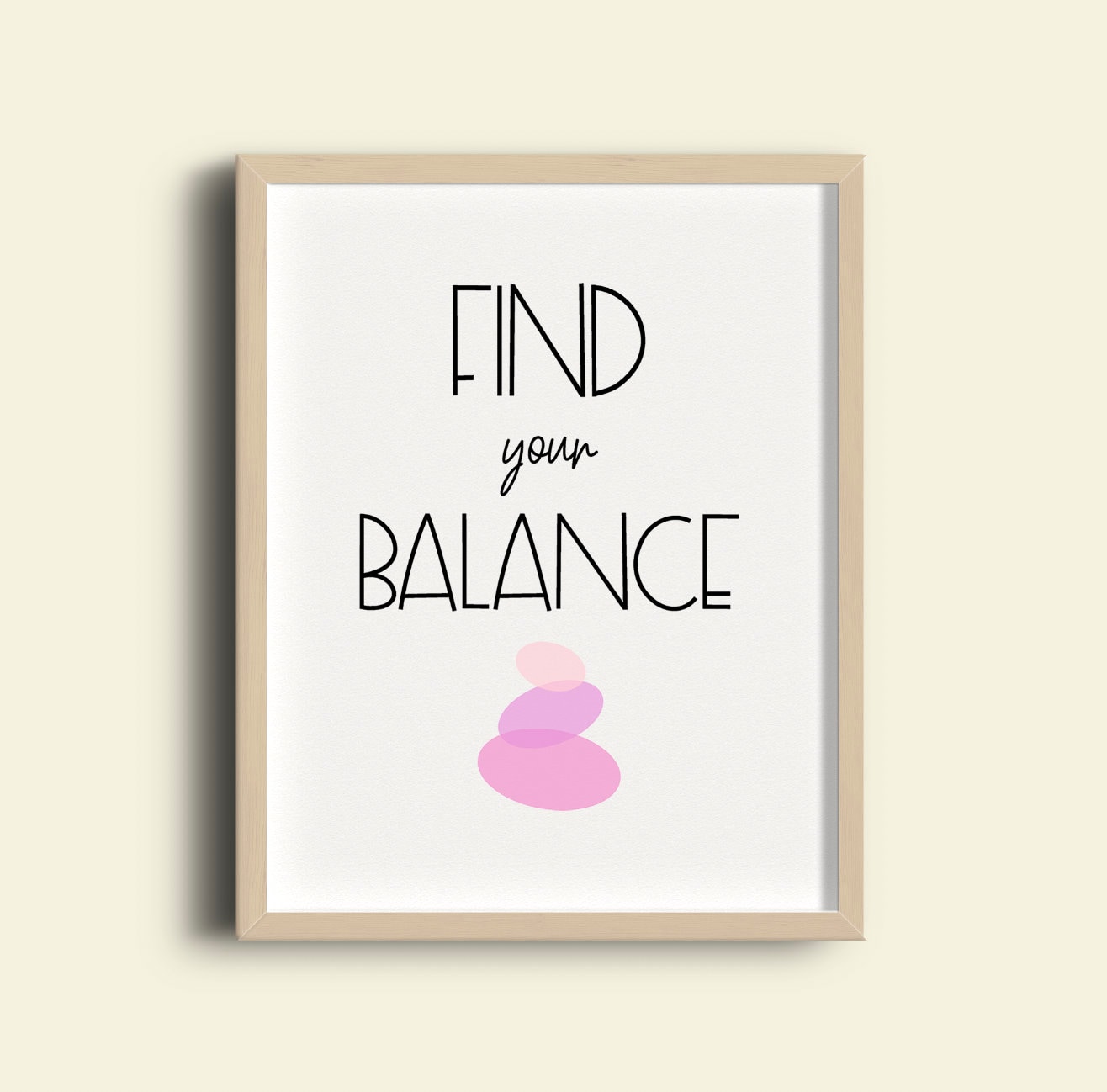 Find Your Balance || Printable Art, Download, Inspiration, Yoga, Beauty ...