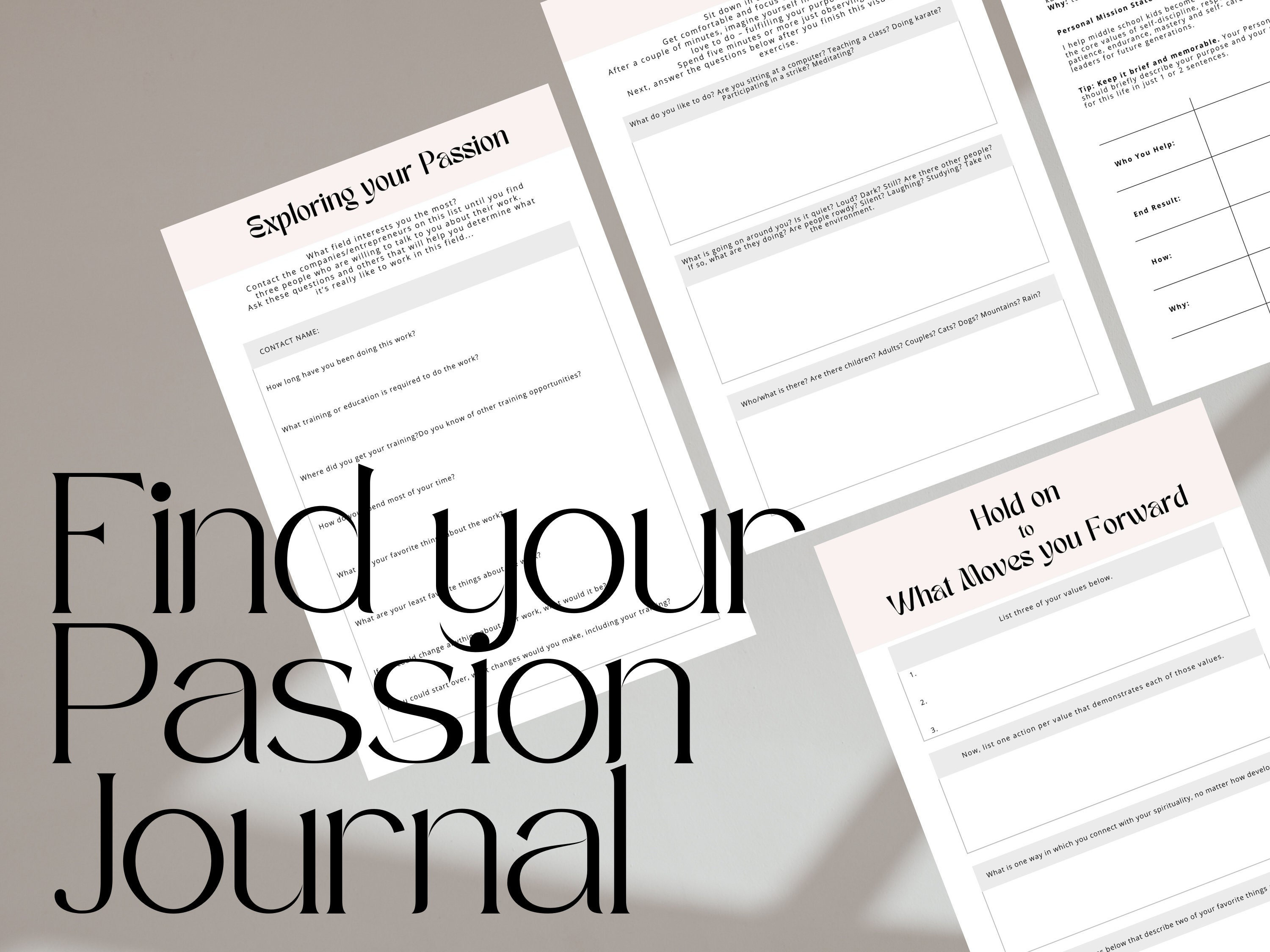 Find Your Passions Journal - Passion, Vision Board, Mission, Dreaming ...