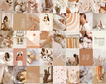 Photo Collage Kit Beige Aesthetic, DIGITAL set of 50 - Etsy