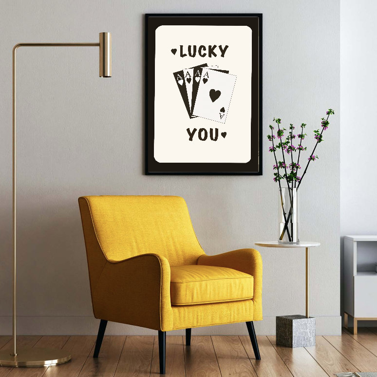Trendy Retro Ace Print Set of 3 | Aesthetic Wall Decor Black Playing ...