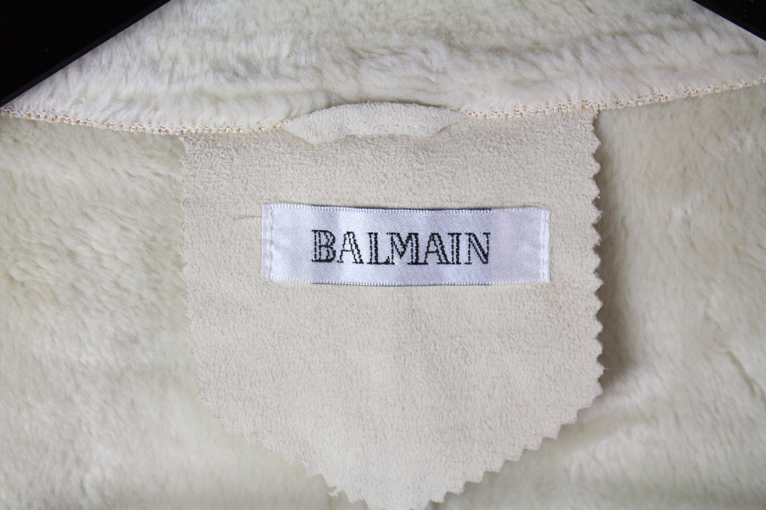 Vintage BALMAIN Authentic Sheepskin Style Jacket Polyester - Etsy