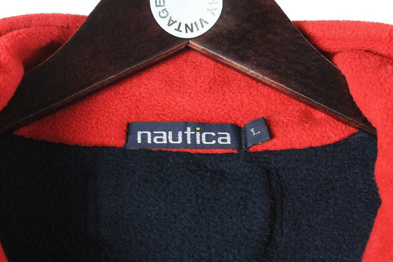 Vintage NAUTICA Fleece Sweater 1/4 Zip Size L Men's Authentic Small ...