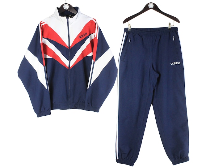 Vintage ADIDAS Tracksuit Size L Oversize Retro Sport Clothing 90's ...