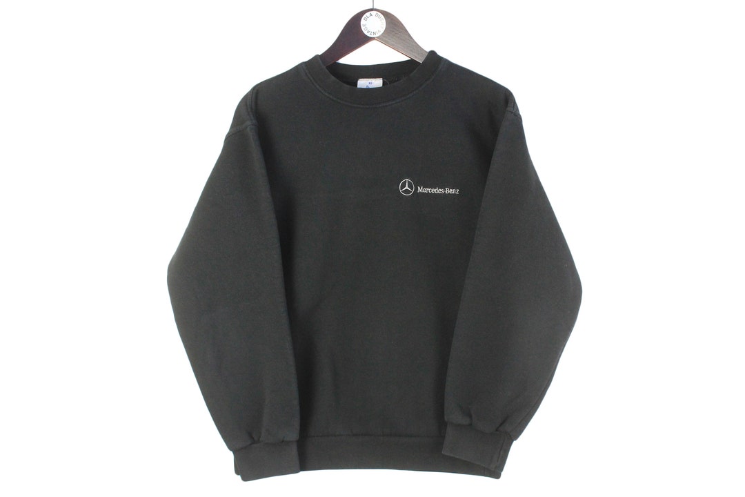 Vintage MERCEDES Sweatshirt Men's Size XS Black Authentic Retro Racing ...