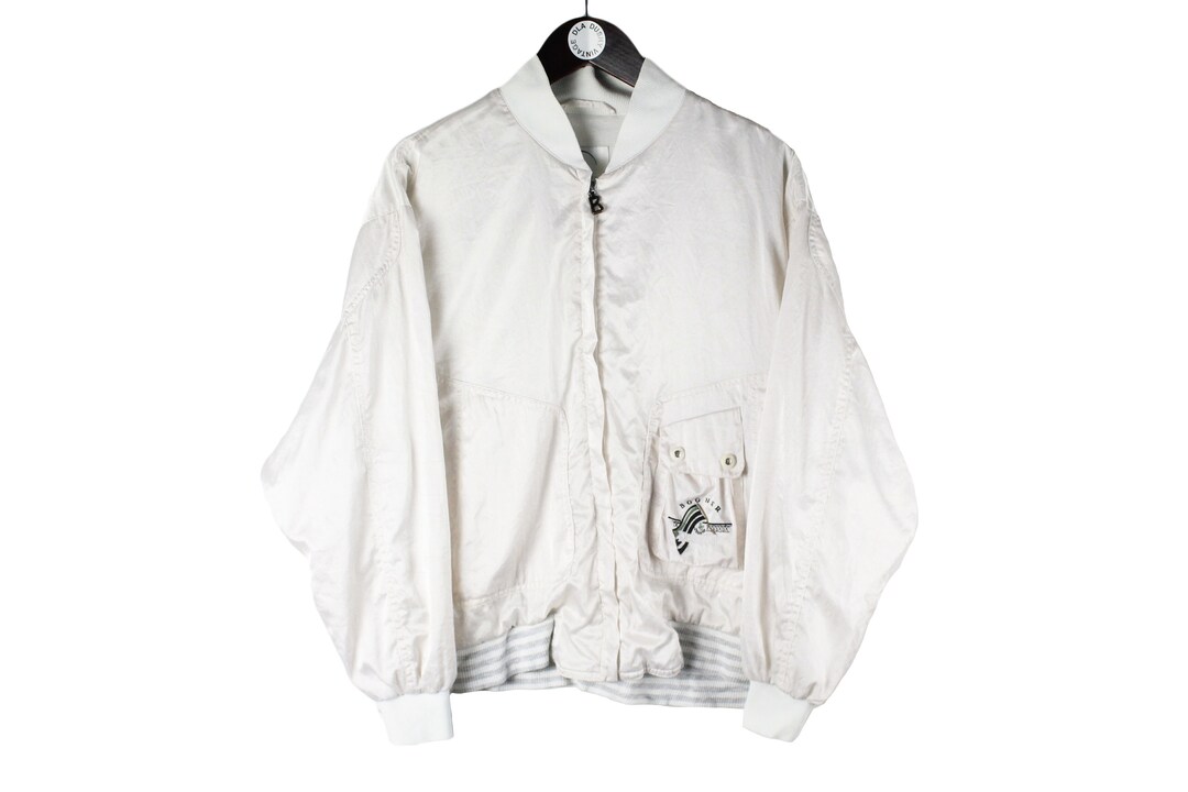 Vintage BOGNER Bomber Jacket Size Women's M Gray Full Zip Authentic ...