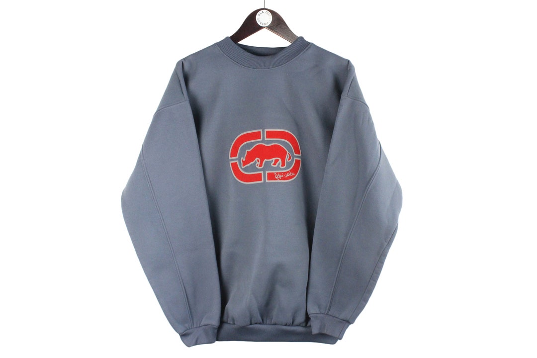 Vintage ECKO UNLTD Sweatshirt Hip Hop Big Logo Size M Graffiti Rare Retro Style Outfit Gold N ...