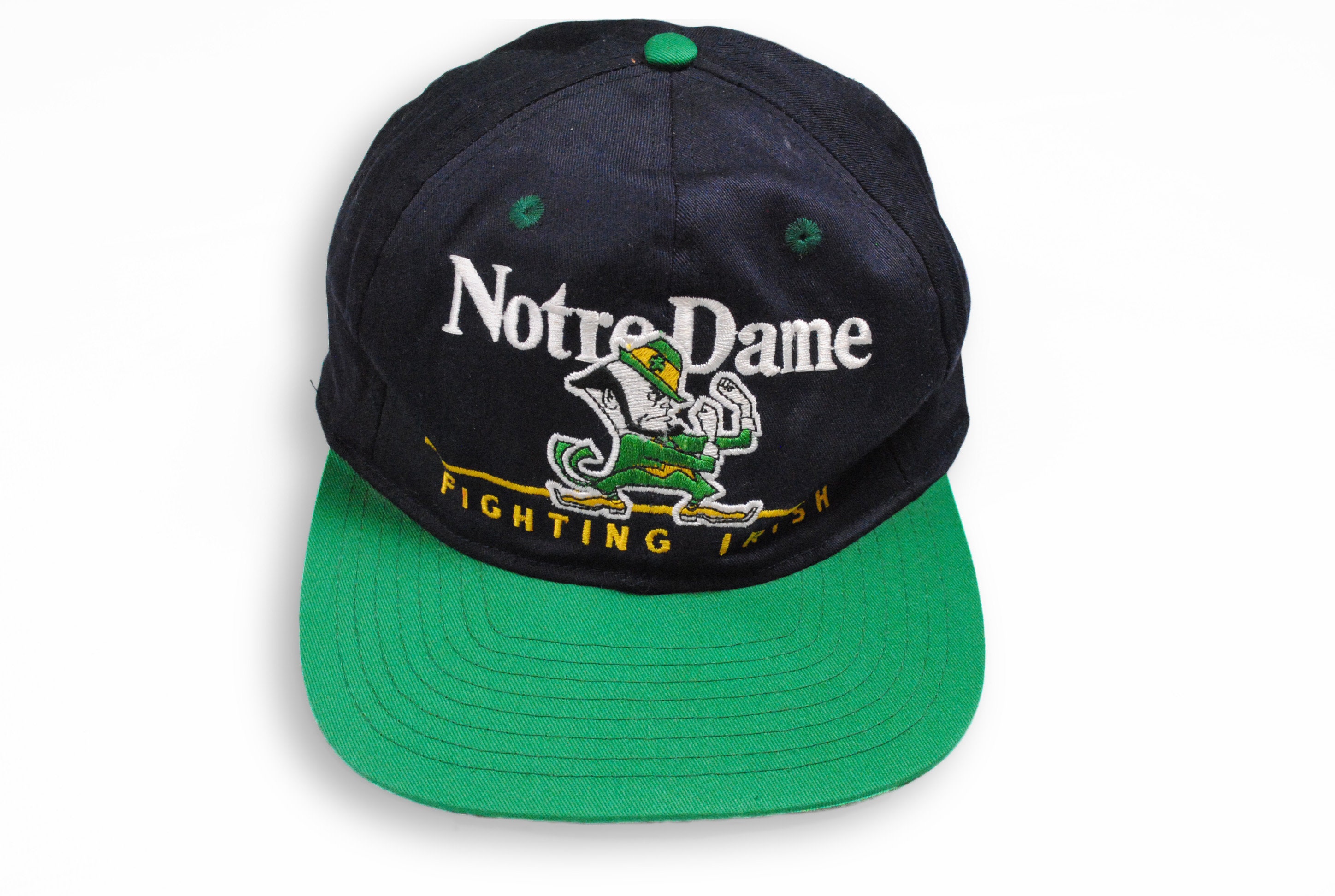 Vintage NOTRE DAME Fighting Irish hat big logo cap american | Etsy