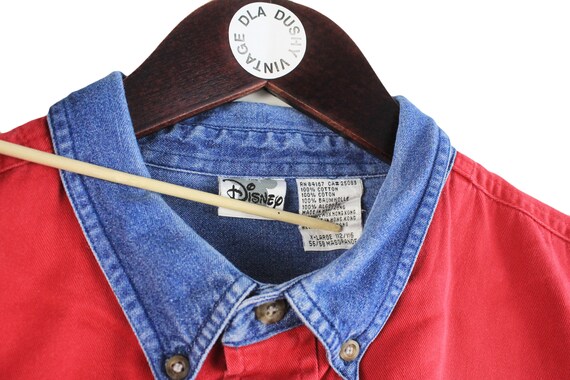 vintage DISNEY Goofy Denim Shirt long sleeve polo t-s… - Gem