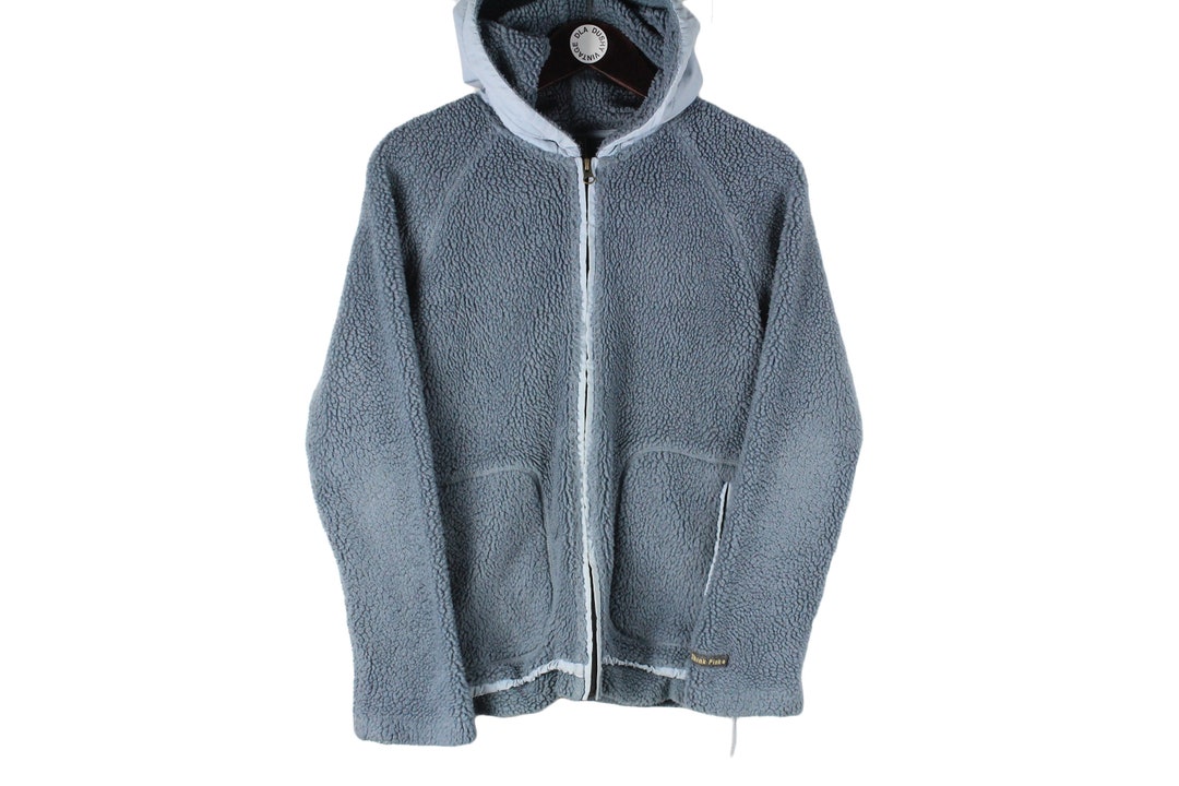 Vintage THINK PINK FLEECE Hoodie Women's Size M Full Zip Blue ...