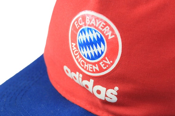 vintage BAYERN MUNCHEN ADIDAS Cap big logo red blue h… - Gem