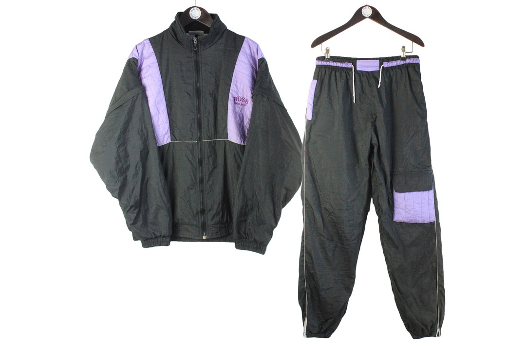 Vintage HUGO BOSS Tracksuit Jacket and Pants Size L Retro - Etsy