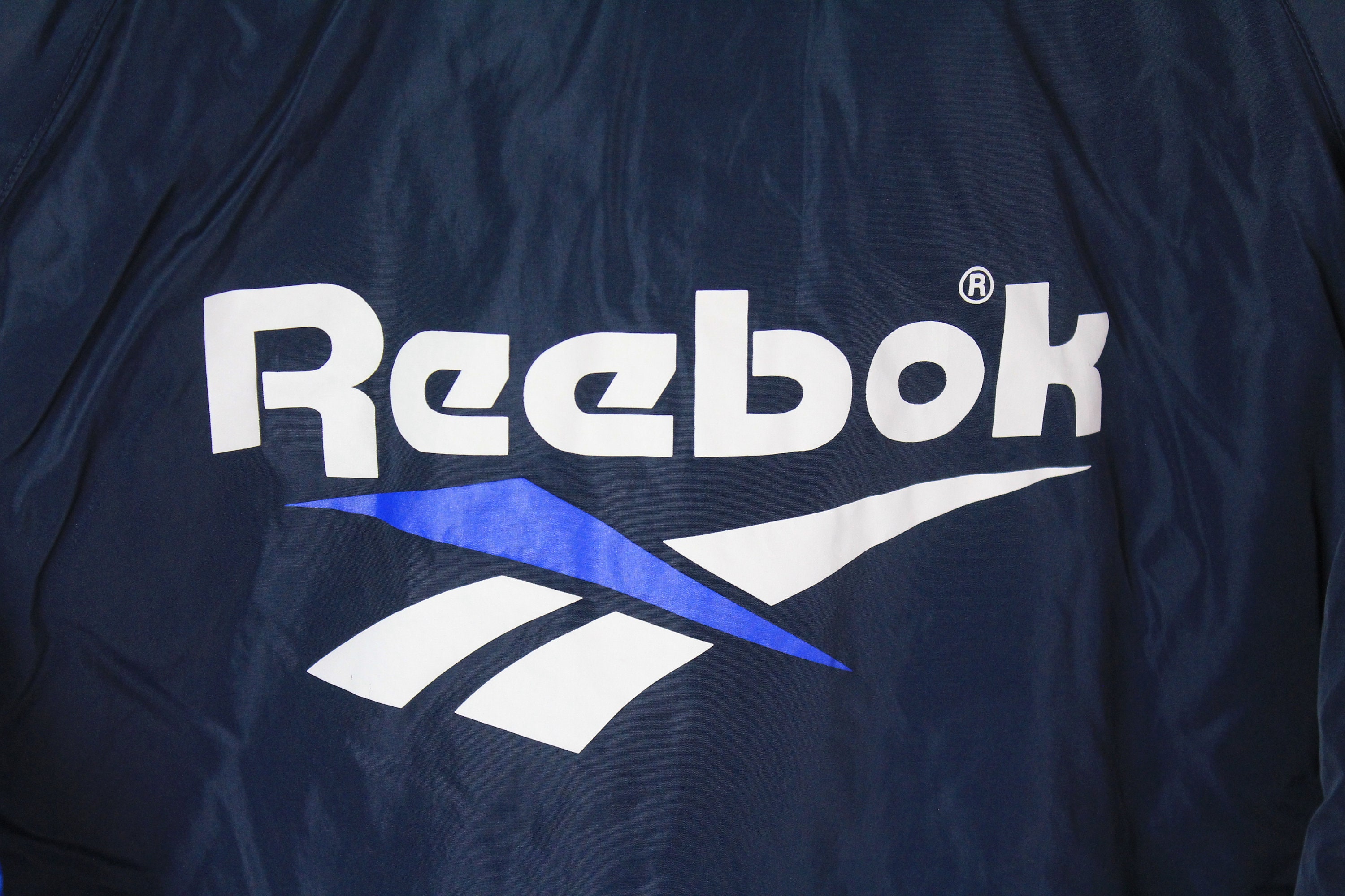 Vintage REEBOK Jacket Black Blue Size L/XL Men's Athletic | Etsy