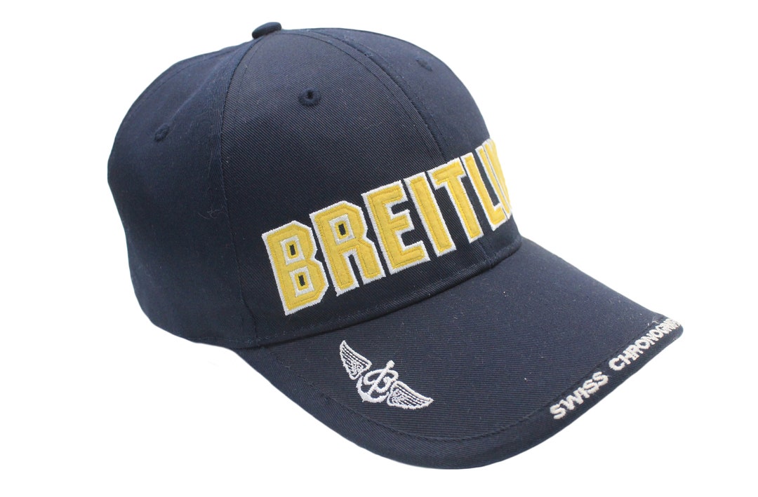 Vintage BREITLING Swiss Chronographs Cap Big Logo Hat One Size Retro 90 ...