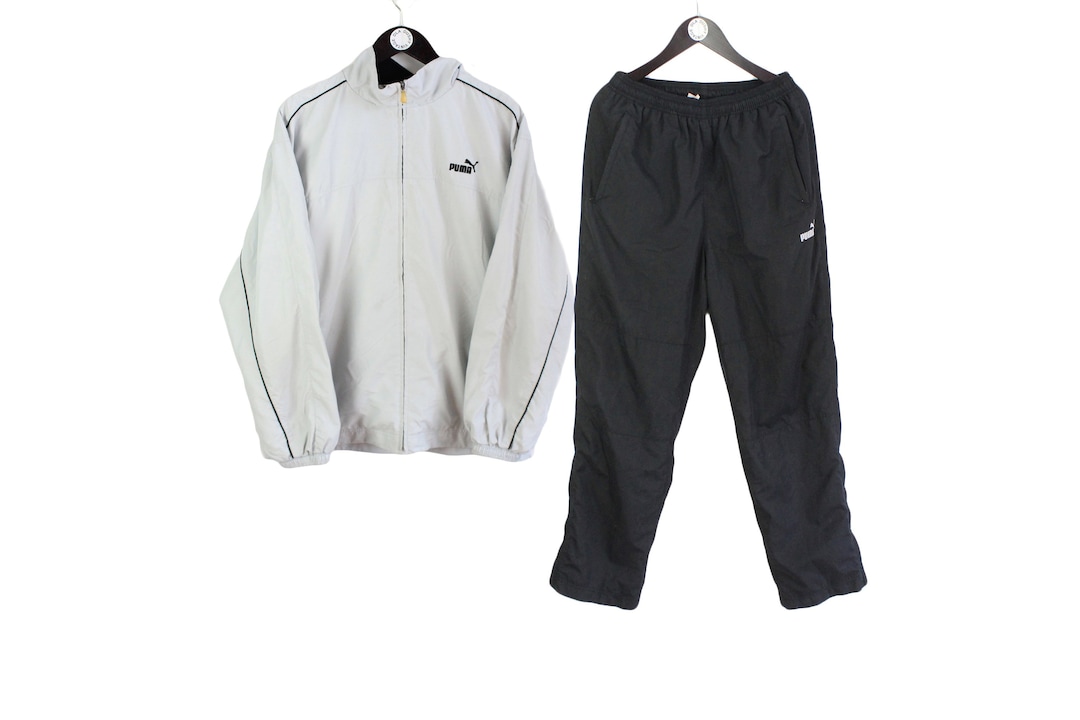 Vintage PUMA Tracksuit Size L Oversize Retro Sport Style Rave Authentic ...