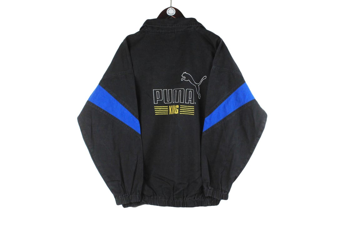 Vintage PUMA King Sweatshirt Big Logo Heavy Cotton Work Style Jacket ...
