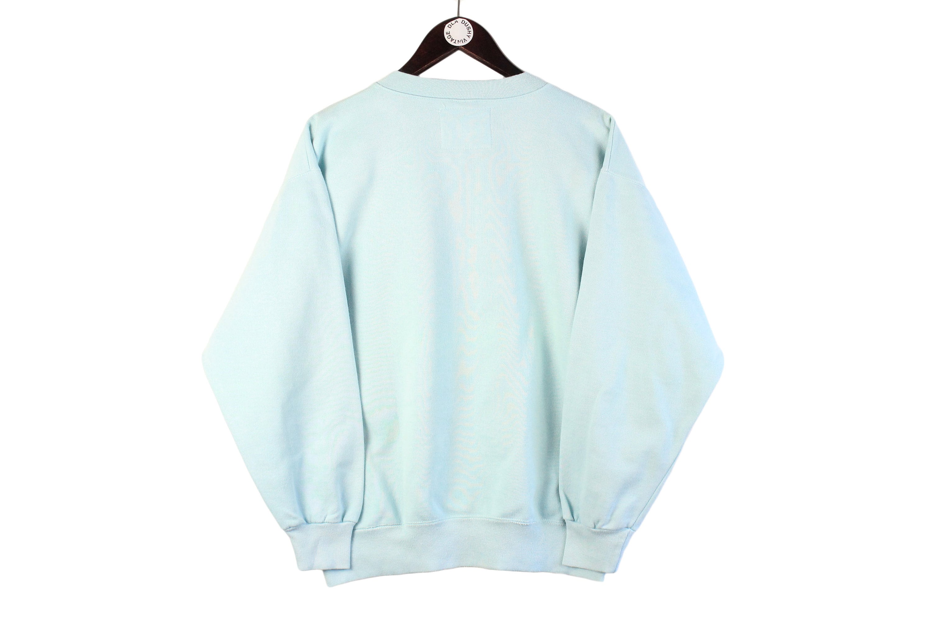 Vintage CHAMPION USA Small Logo Henley Sweatshirt Size S Men's Blue ...